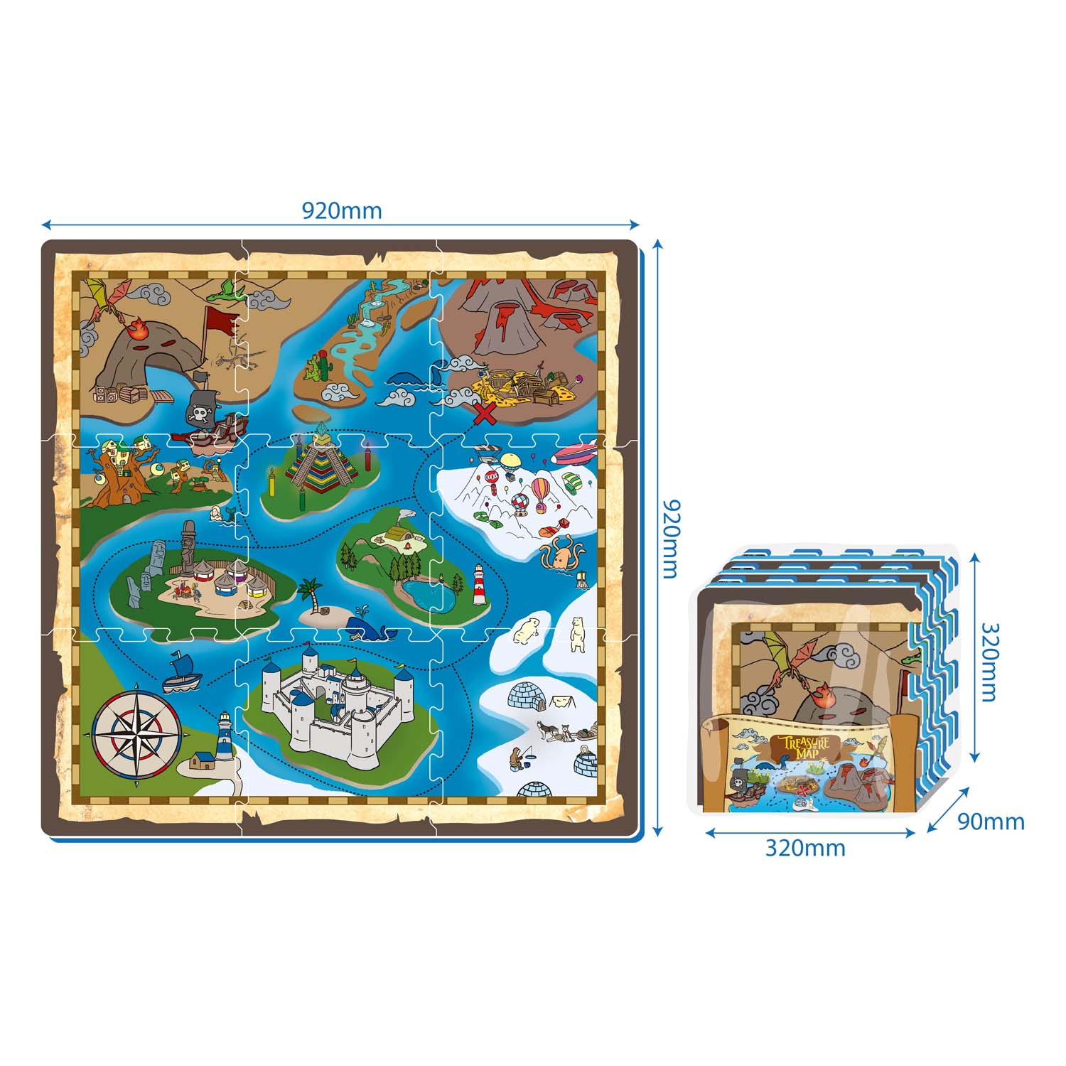 Podne puzzle - Mapa ostrvo | AKSA