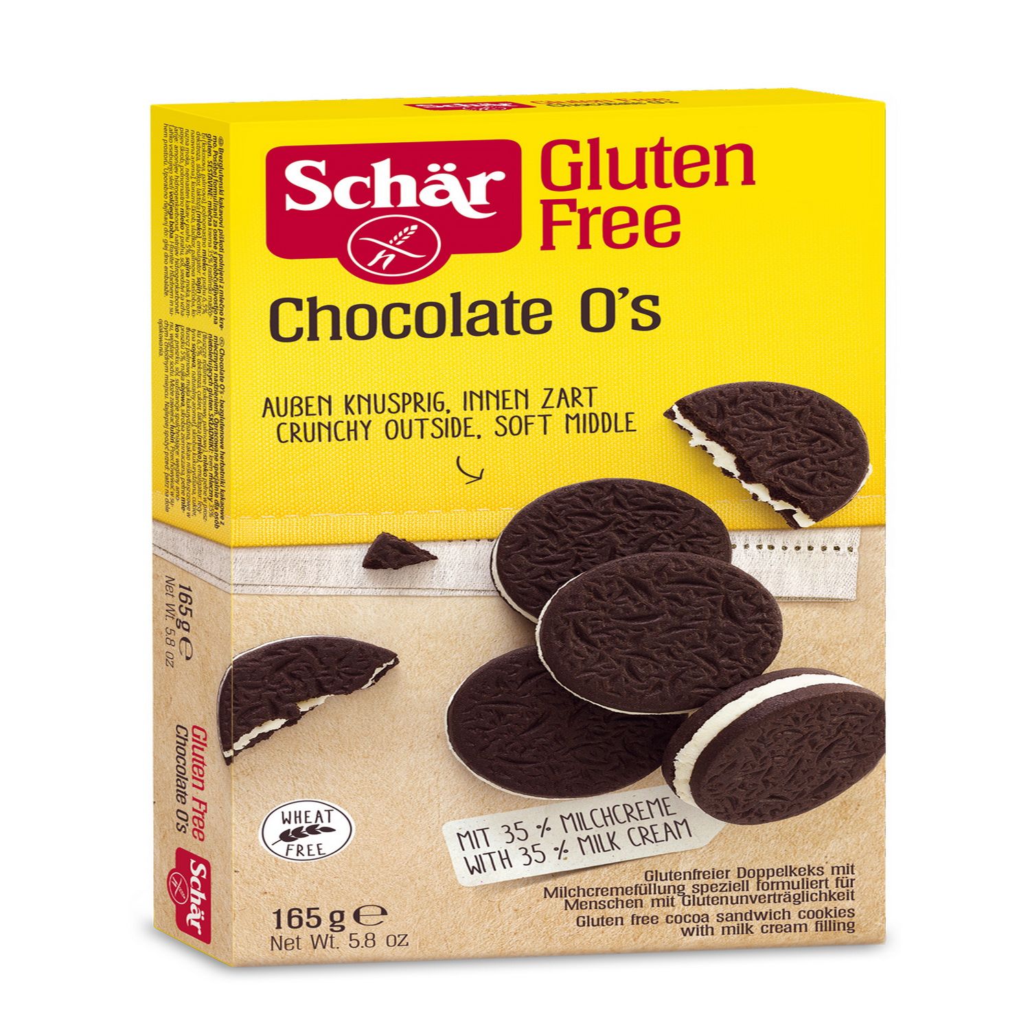 Schar chocolate o"s,kakao keks mleč. preliv 165g | AKSA