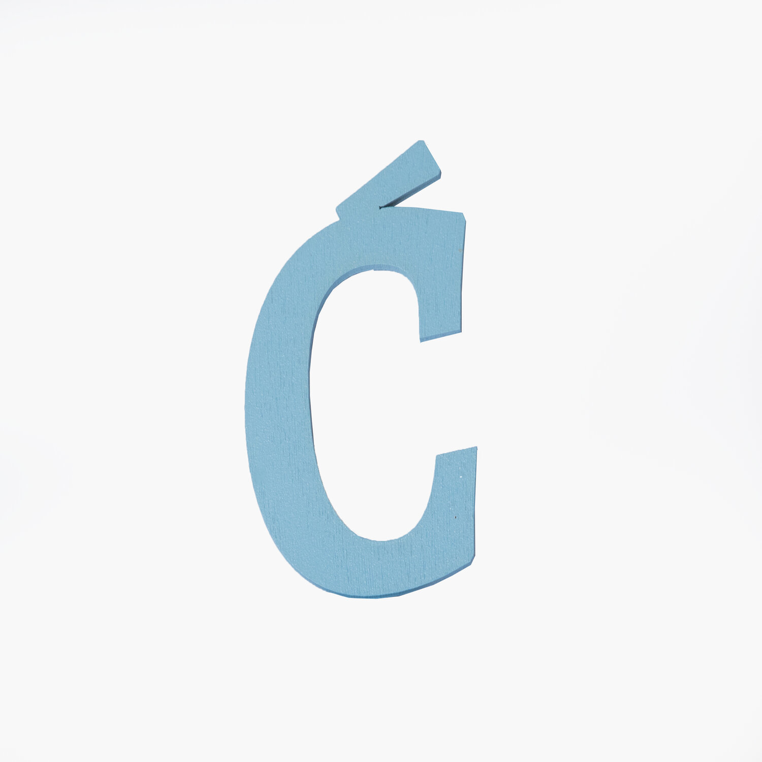 Drveno slovo Ć plavo | AKSA