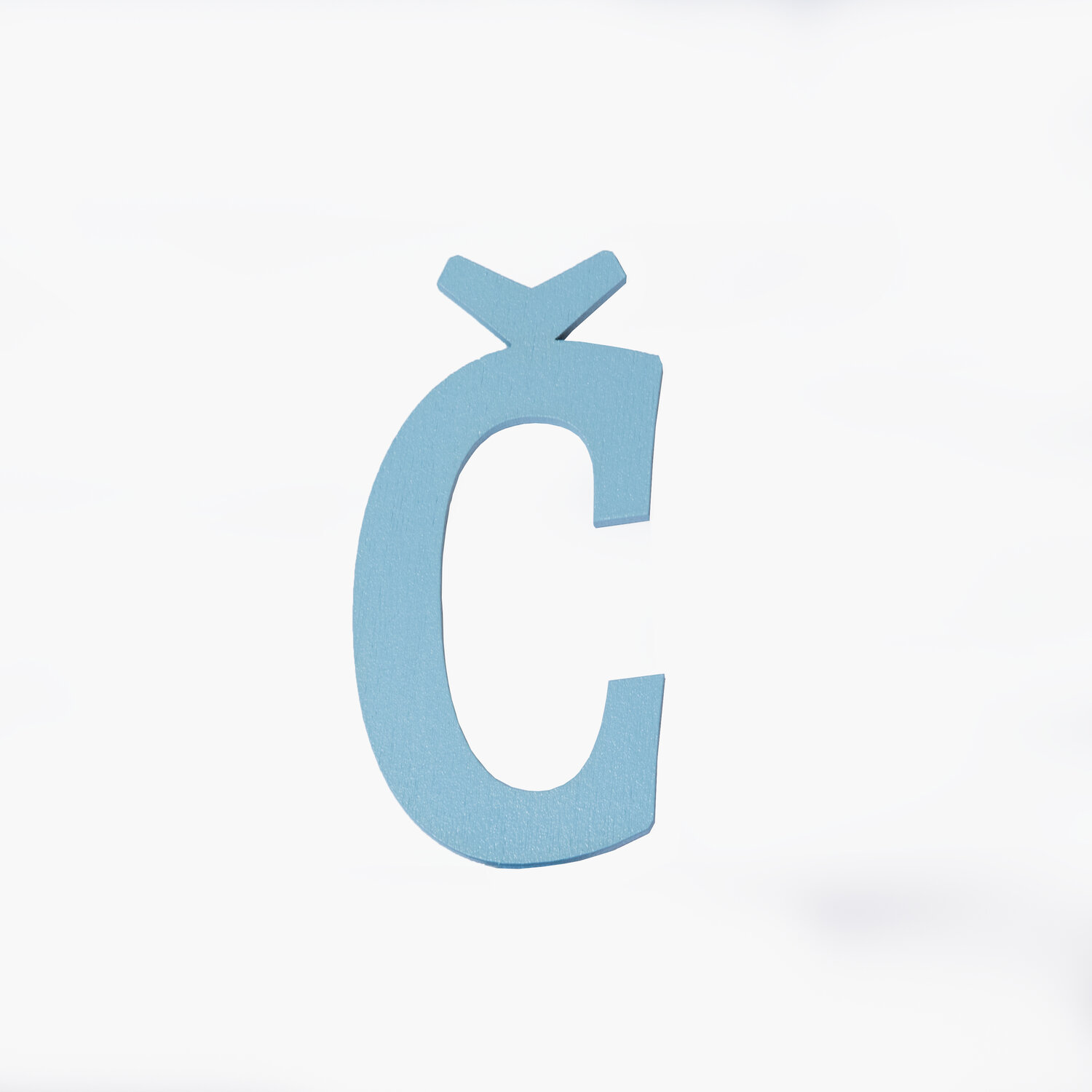 Drveno slovo Č plavo | AKSA