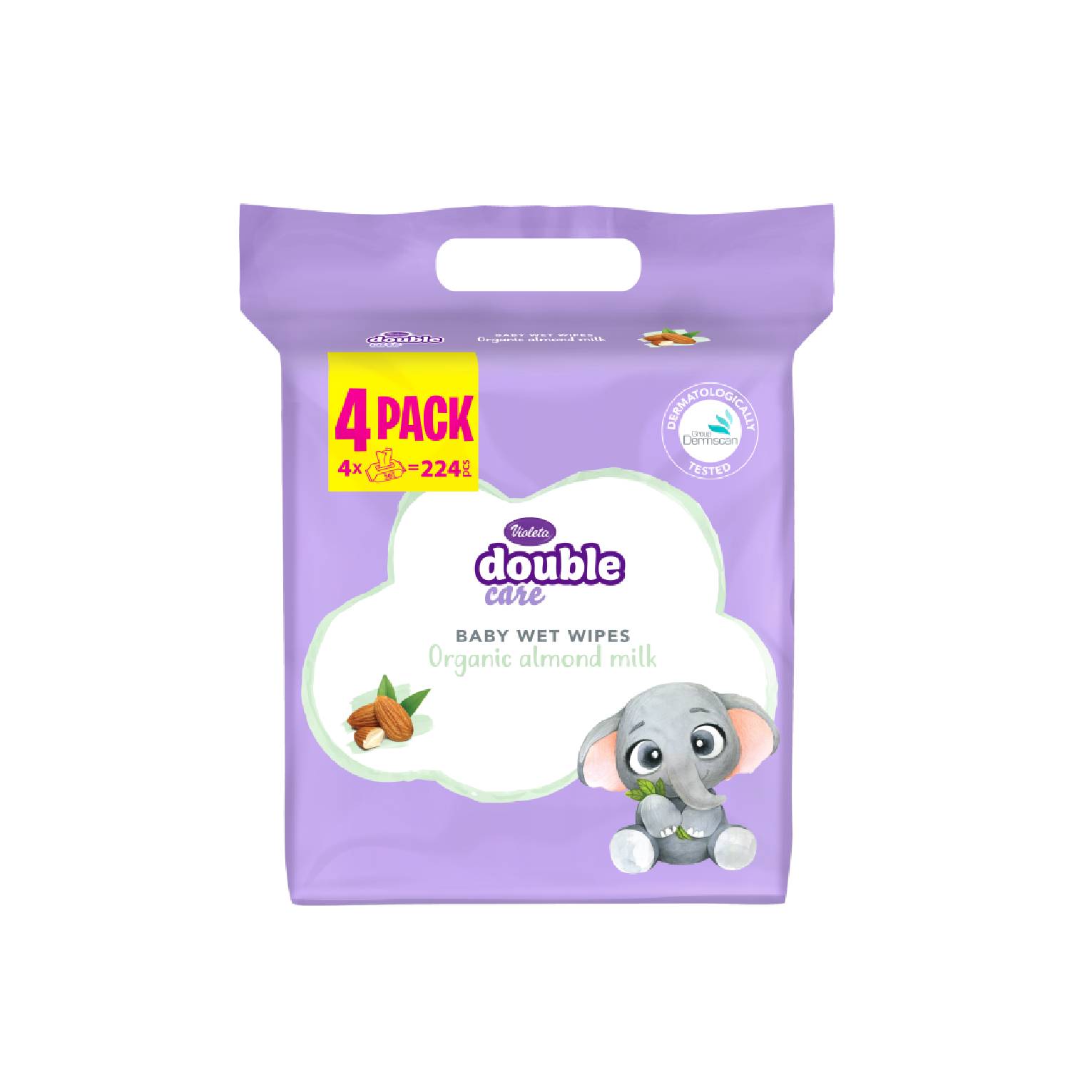 Violeta baby vlazne maramice badem 4*56kom | AKSA