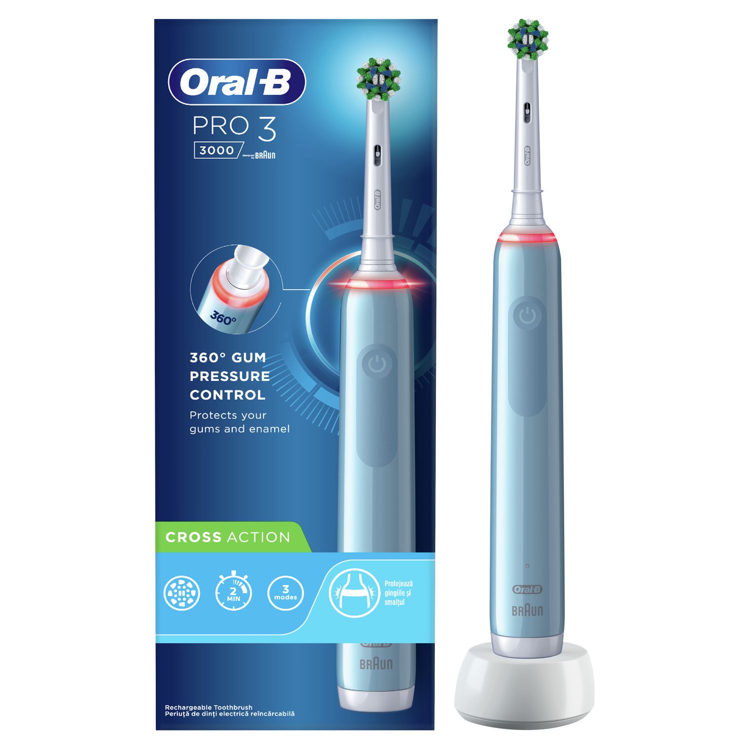 Oral B Elektricna cetkica za zube Pro 3 Blue | AKSA