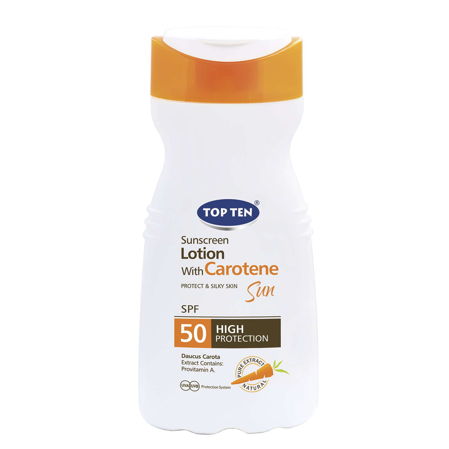 TOP TEN CAROTENE Sunscreen Lotion With SPF 50 | AKSA