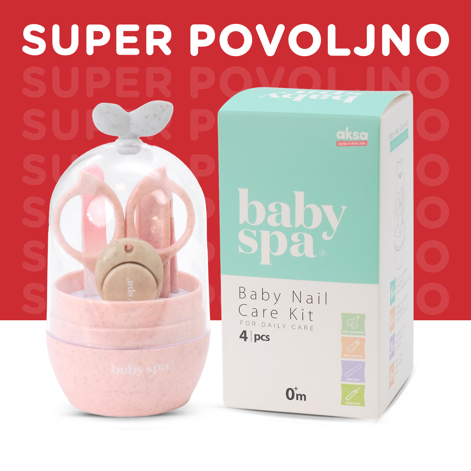 Baby Spa set za nokte roze | AKSA