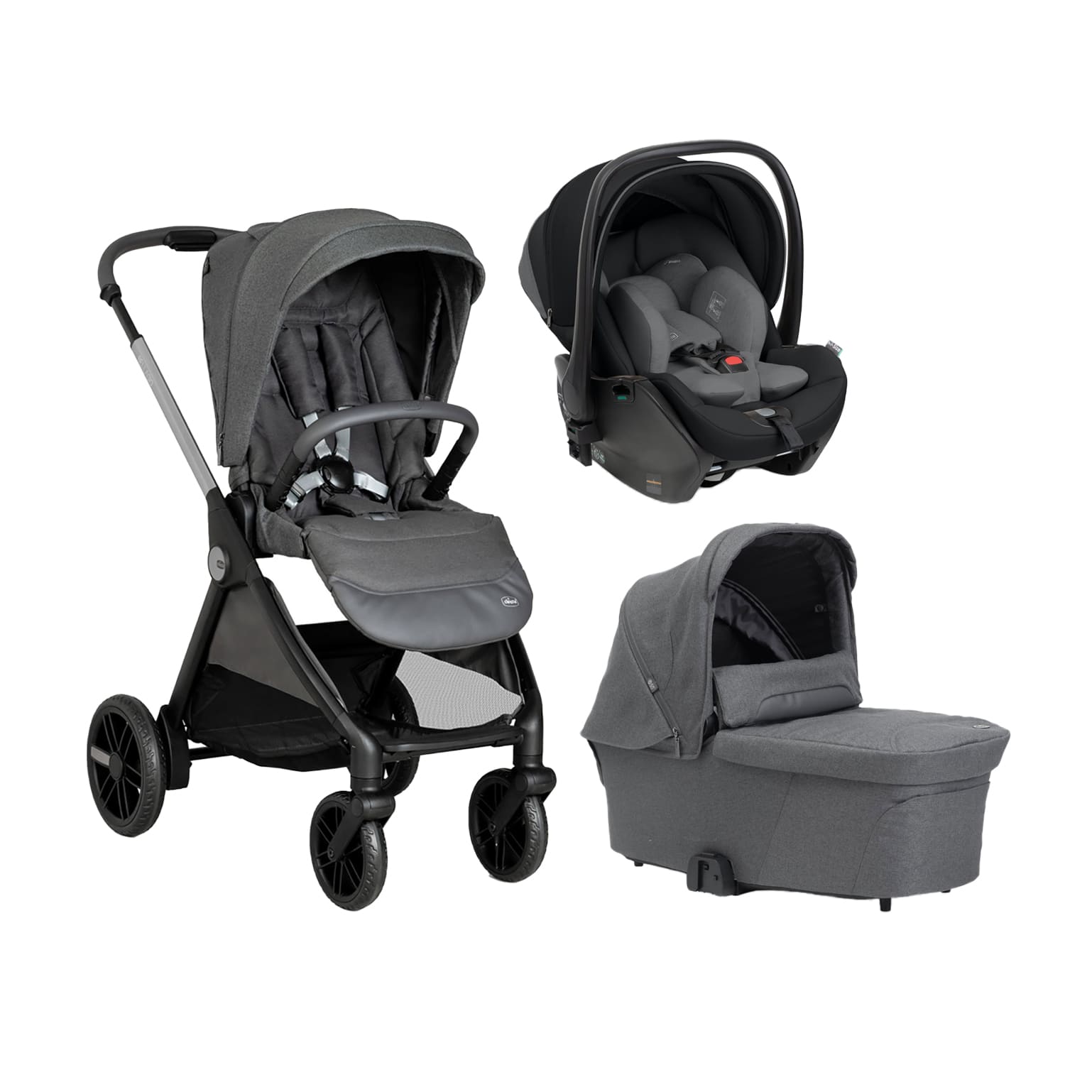 Chicco trio sistem Bellagio, Black satin | AKSA