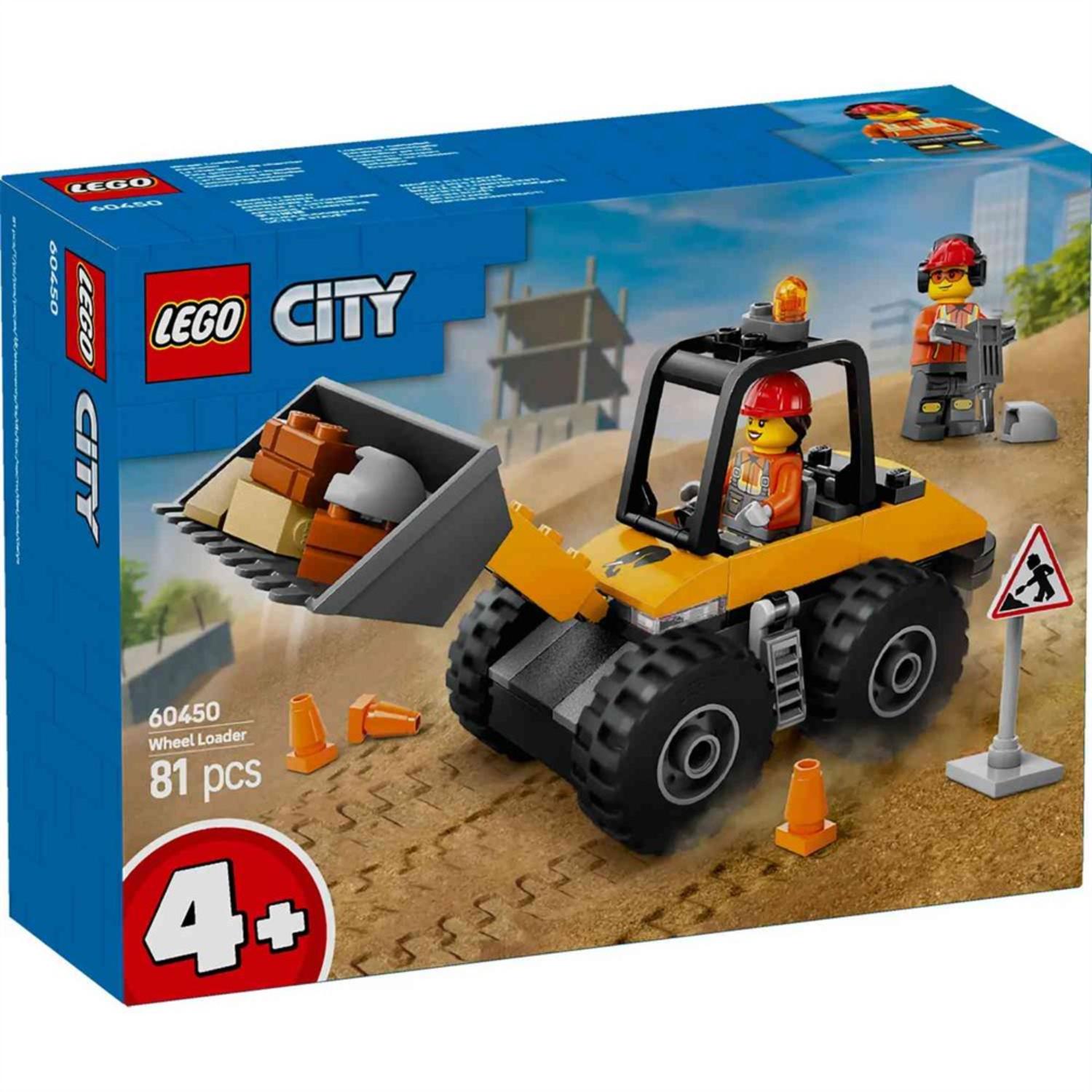 Lego city yellow construction wheel loader | AKSA