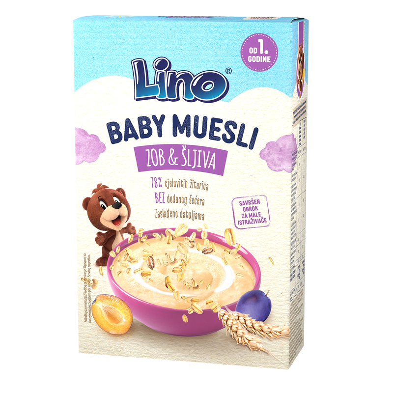 Lino baby musli zob & šljiva 150g | AKSA