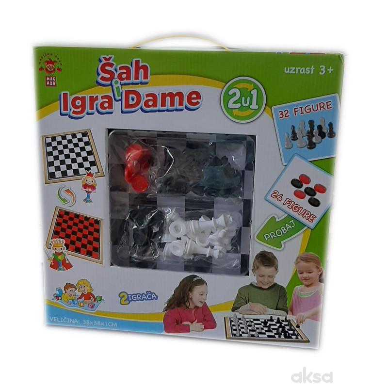 Društvena Igra Sr 2U1 Sah & Igra Dame | AKSA